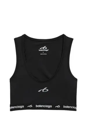 Balenciaga Technical Fabric Techwear Bra Tank Top - Black