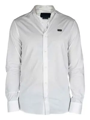 Philipp Plein Diamond Cut Ls Iconic Shirt - White
