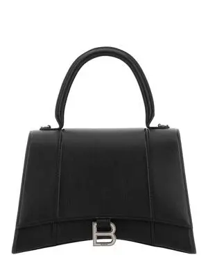 Balenciaga Leather Hourglass Handbag - Black