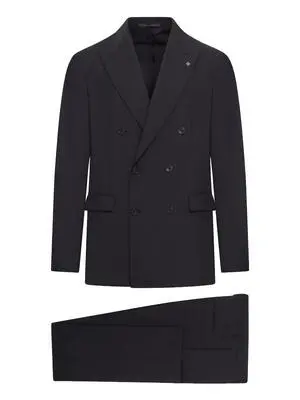Tagliatore Tailored Wool And Mohair Suit - Black