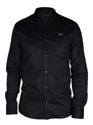 Philipp Plein Diamond Cut Ls Iconic Shirt - Black