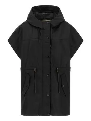 Max Mara Hybrid Quilted Technical Fabric Vest - Black