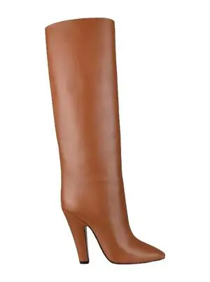 Saint Laurent Tubes 68 Leather Boots - Brown