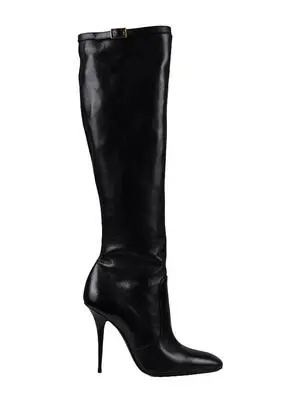 Saint Laurent Leather Tess Boots - Black