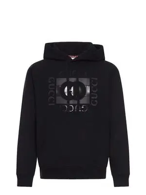 Gucci Printed Cotton Jersey Hoodie - Black