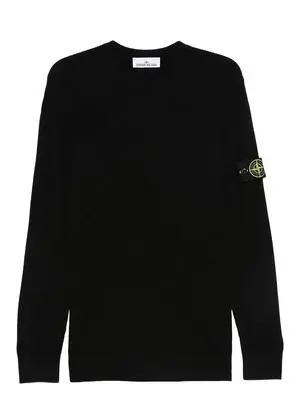 Stone Island Virgin Wool Sweater - Black