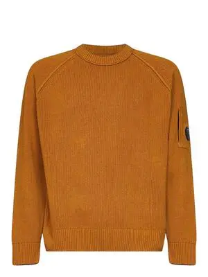 C.P. COMPANY Cotton Crew Neck Knitwear - Brown