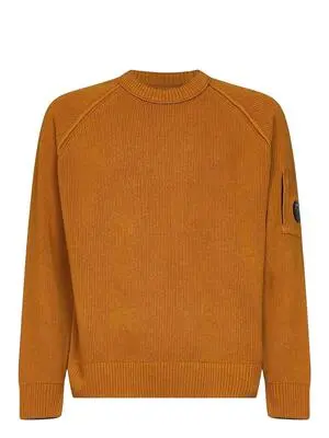 C.P. COMPANY Cotton Crew Neck Knitwear - Brown