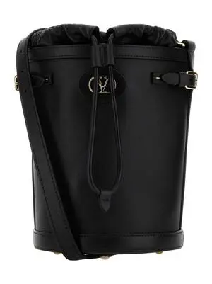 Valentino Garavani Leather Antibes Bucket Bag - Black