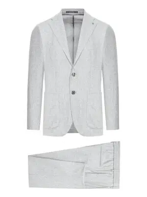 Tagliatore Tailored Wool Suit - Silver
