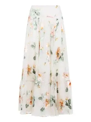 Zimmermann Carousel Burnout Midi Skirt - Multicolor