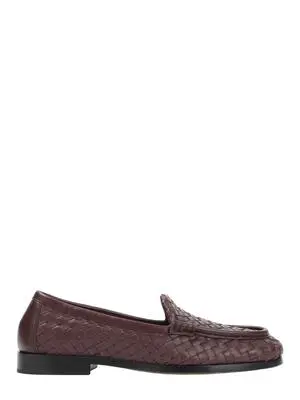 Bottega Veneta Silenzio Supple Intrecciato Loafer - Red