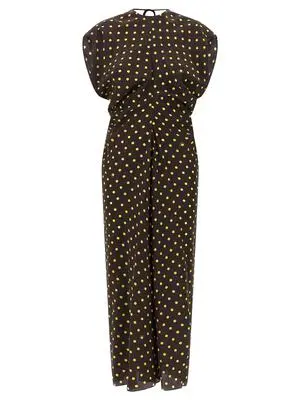 Marni Polka Rhythm Dress - Brown