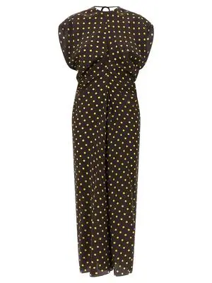 Marni Polka Rhythm Dress - Brown