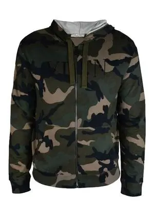 Valentino Garavani Camouflage Hooded Vest - Yellow