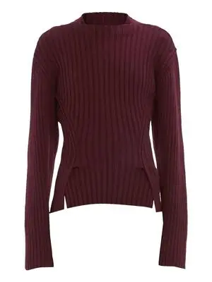 Victoria Beckham Victoria Beckham Women Ribbed Jumper In Merino Wool Multicolor