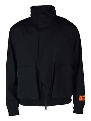 Heron Preston Hooded Logo Jacket - Black