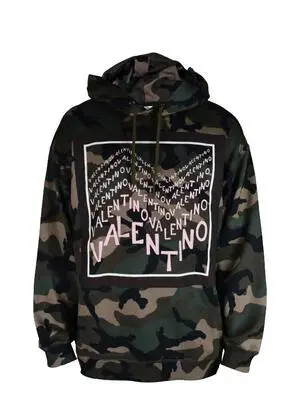 Valentino Garavani VALENTINO Camouflage Hoodie Yellow