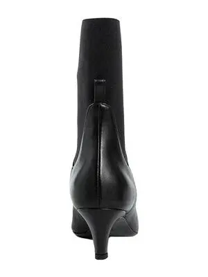 TOTEME Leather Mid-heel Boots - Black