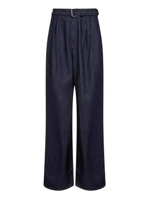 Dries Van Noten Denim Belted Wide-leg Jeans - Multicolor