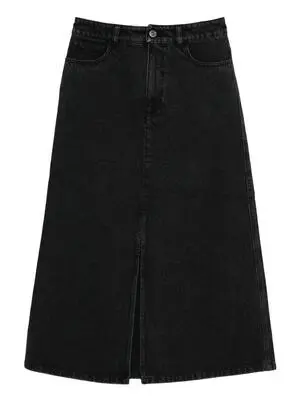 A.p.c. Georgia Denim Midi Skirt - Black