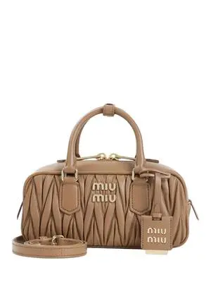 Miu Miu Lamb Leather Handbag - Brown