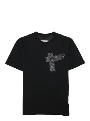 MAISON MARGIELA T-shirt In Jersey Di Cotone Taped - Black