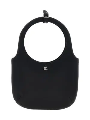 COURREGES Holy Satin Handbag - Black