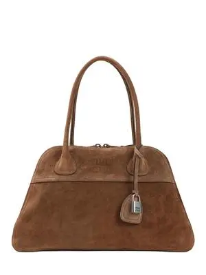 Miu Miu Vivant Suede Leather Bag - Brown