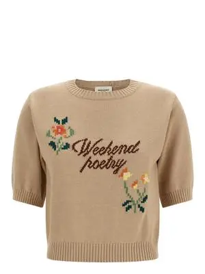 Max Mara Fiacre Intarsia Sweater - Cream