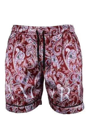 Amiri Viscose Bandana Print Shorts - Red