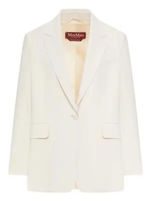 Max Mara Single-breasted Cady Blazer - Cream