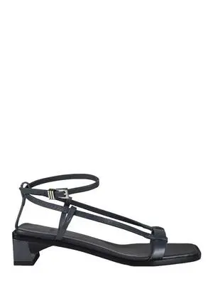 ANEST COLLECTIVE Linea Leather Sandals - Gray