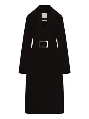 Sportmax Pure Wool Robe Coat - Black