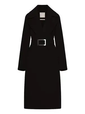 Sportmax Pure Wool Robe Coat - Black