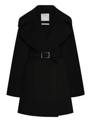 Sportmax Short Wool Coat - Black