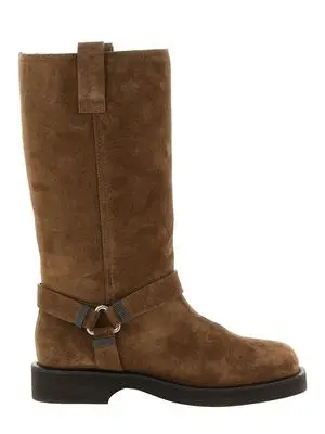 Brunello Cucinelli Monile Suede Boots - Brown