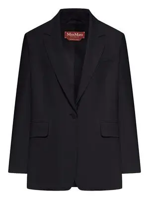 Max Mara Single-breasted Cady Blazer - Black