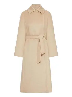 Max Mara MAX MARA Riccio Camel Coat With Belt Multicolor