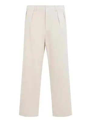 Prada Cotton Wide-leg Trousers - Multicolor