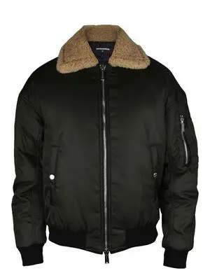 Dsquared2 DSQUARED2 Shearling Collar Bomber Jacket Yellow