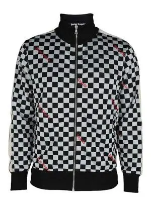 Palm Angels Checkerboard Track Jacket - Black