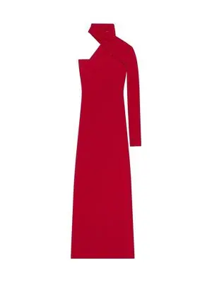 COURREGES Draped One-shoulder Dress - Red