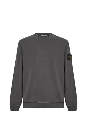 Stone Island Stone Island Men Charcoal Grey Slub-Effect Malfilé Cotton Sweatshirt Multicolor