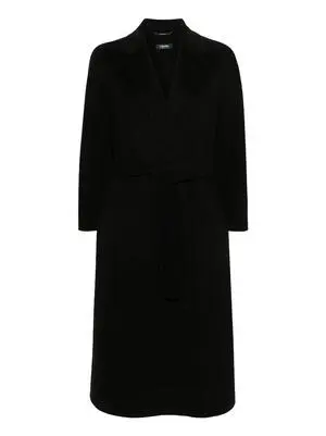 Max Mara S MAX MARA Virgin Wool Oversized Coat Black