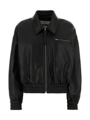 JIL SANDER Leather Jacket - Black