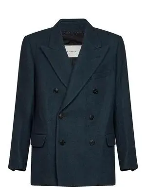 Dries Van Noten Wool Cloth Double-breasted Jacket - Multicolor