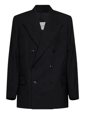 Dries Van Noten Wool Canvas Double-breasted Jacket - Multicolor