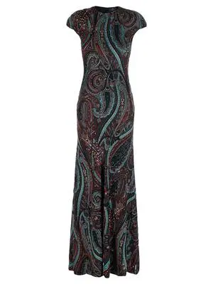 Etro Printed Fabric Long Dress - Multicolor