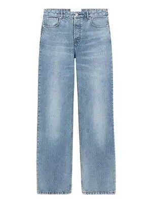 AMI Paris Denim Wide-leg Jeans - Blue